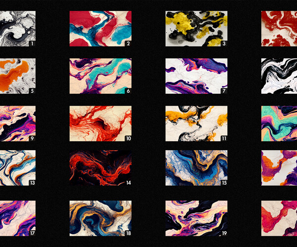 ArtStation - Ink-Paint Fluid Textures VOL.o1 // Generated Overlay ...