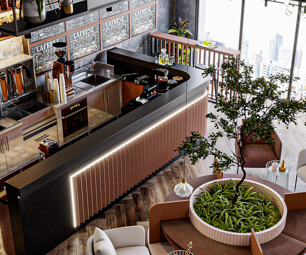 ArtStation - Cafe Design X | Resources