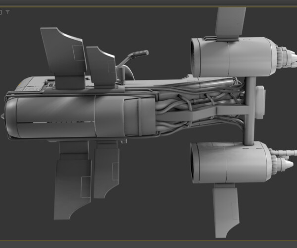 ArtStation - Mermac Gemini HV 3000 (hover bike 3D model) | Resources