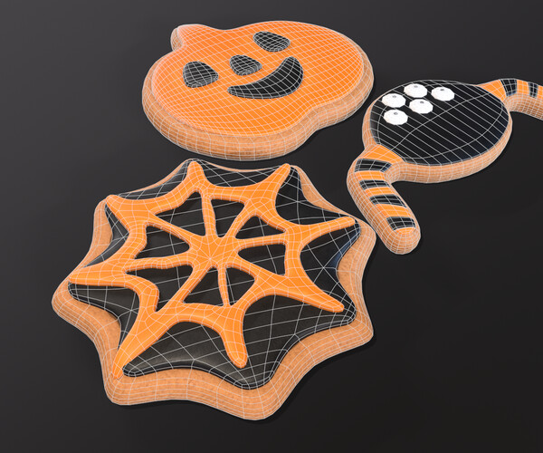 ArtStation - Three Halloween Cookies | Resources