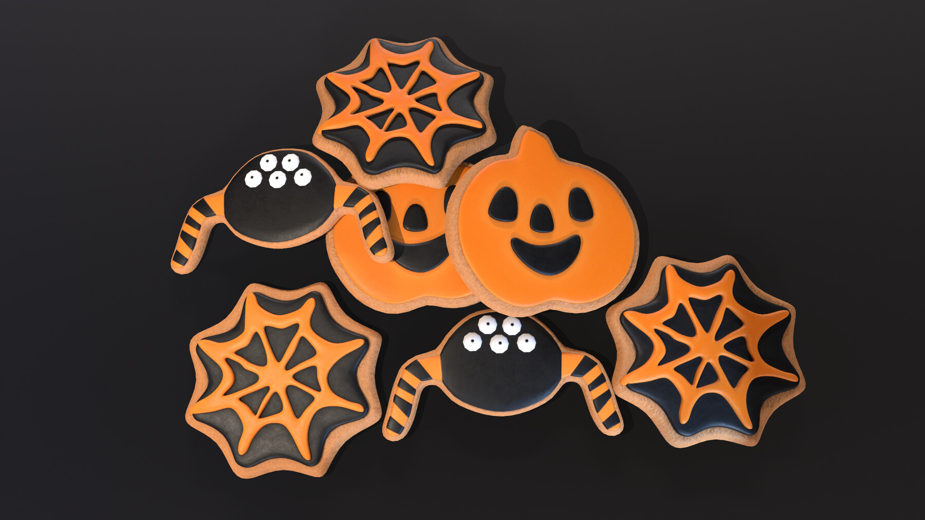 ArtStation - Three Halloween Cookies | Resources