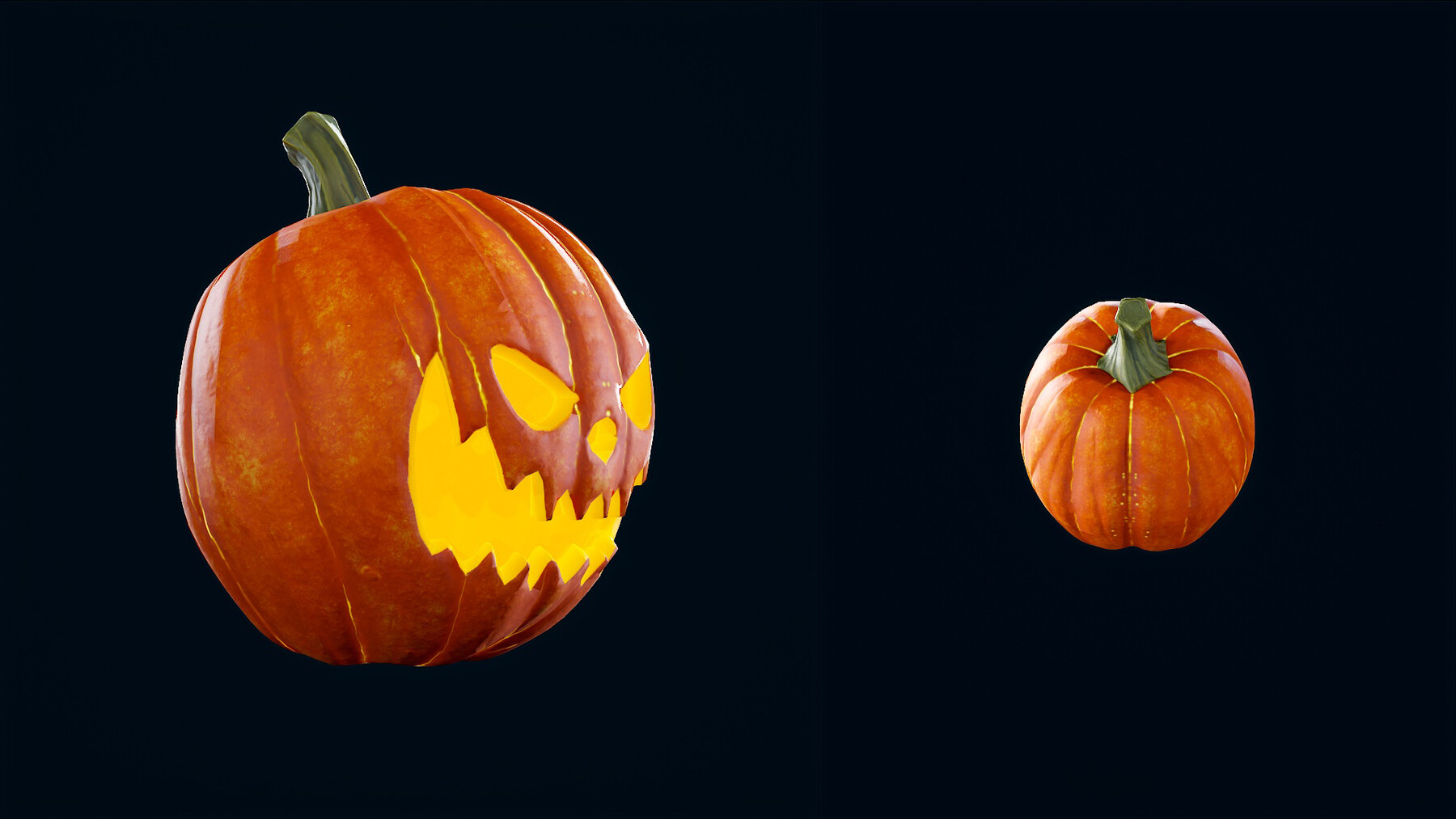 ArtStation - Halloween Pumpkin Head 02 - Game Ready - Lowpoly ...
