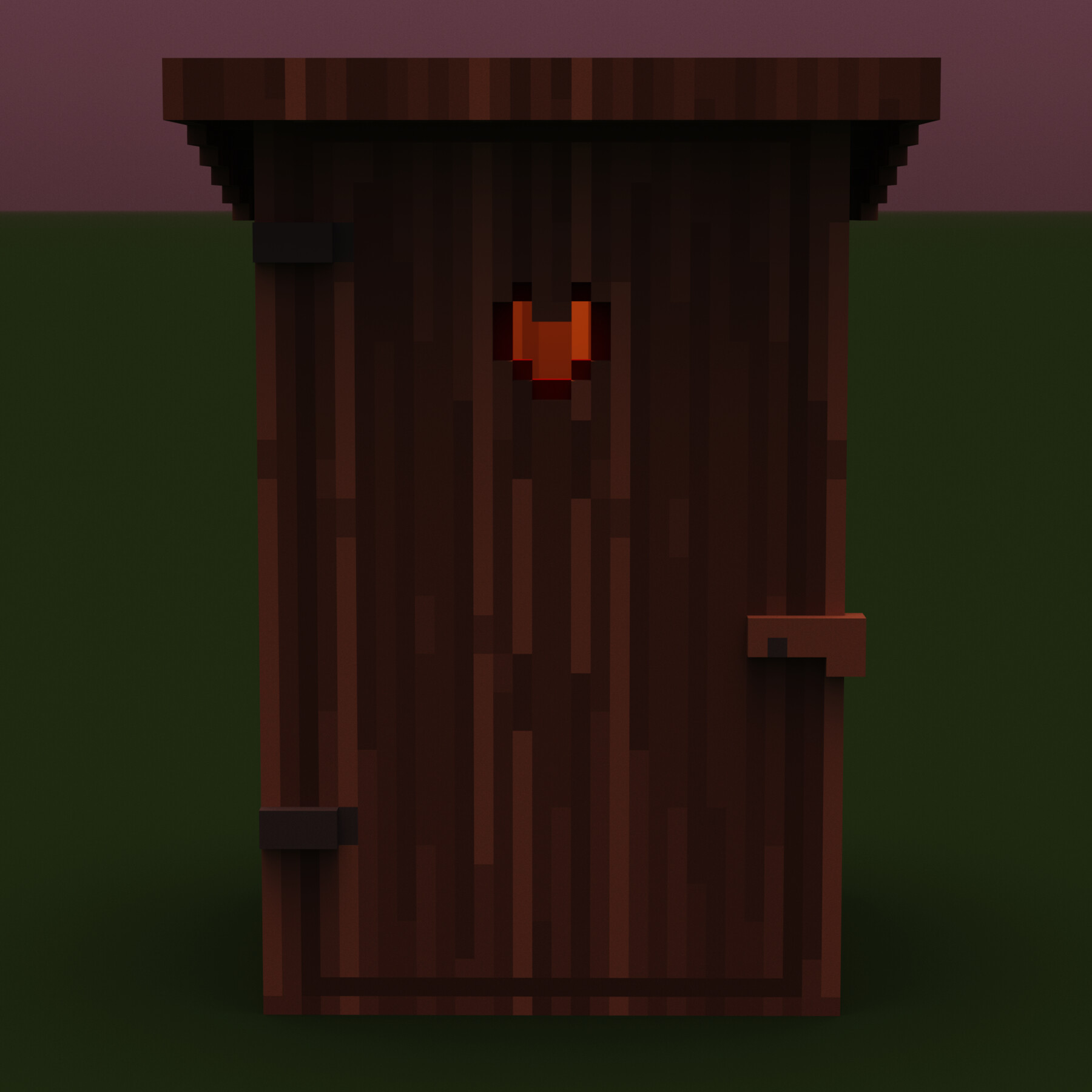 ArtStation - Little wood toilet house | 3D Voxel | Game Assets