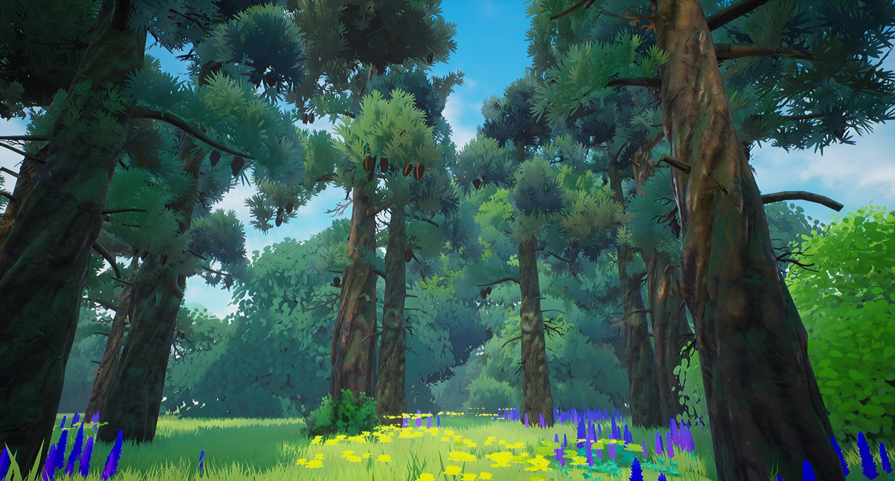 ArtStation - Stylized Fluffy Pines | Game Assets