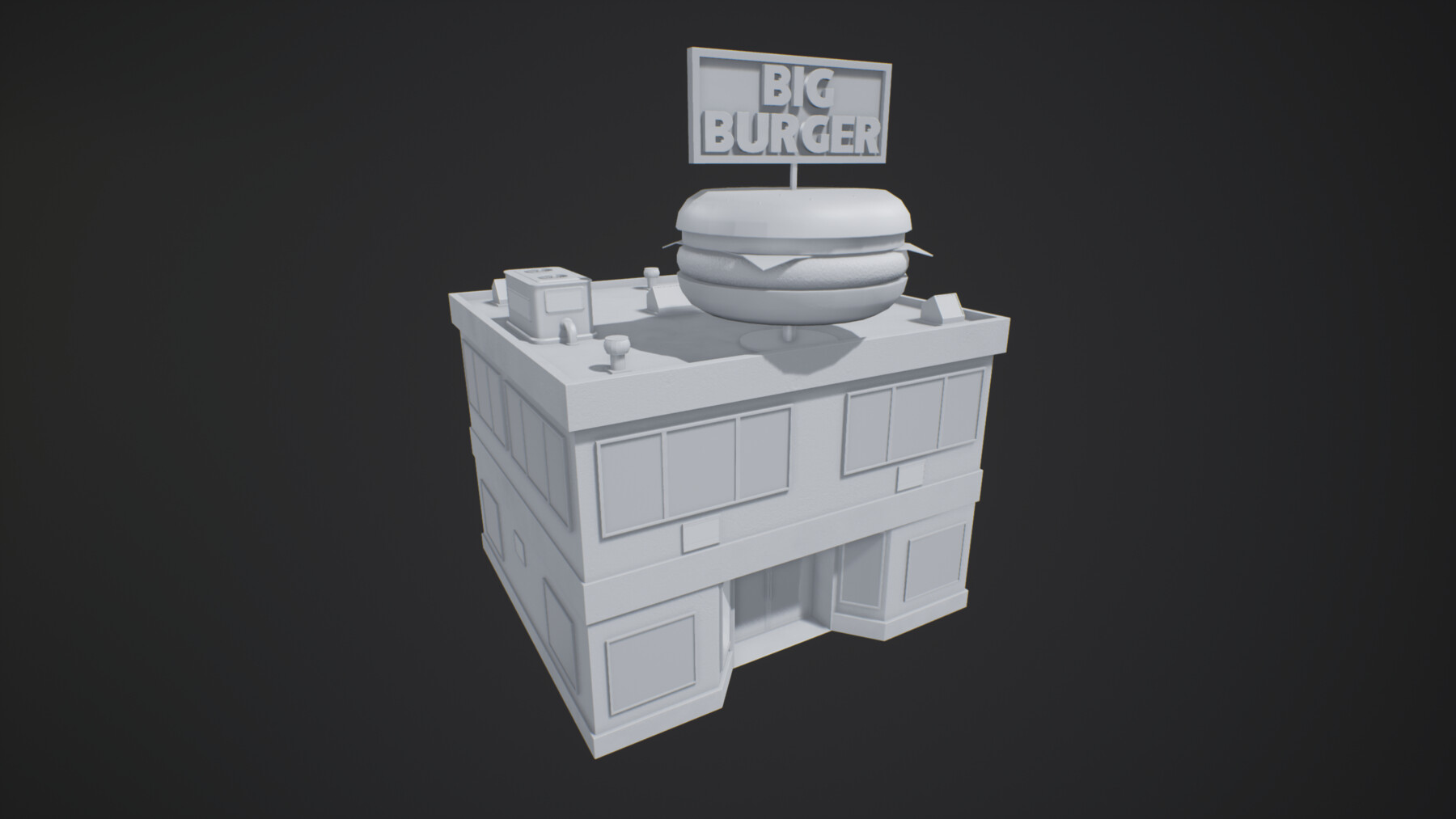 ArtStation - Stylized Big Burger Building | Game Assets