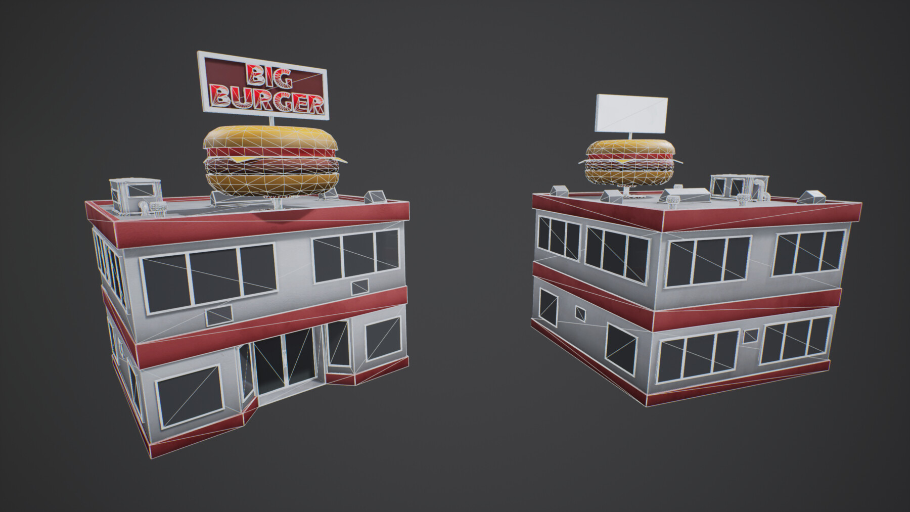 ArtStation - Stylized Big Burger Building | Game Assets