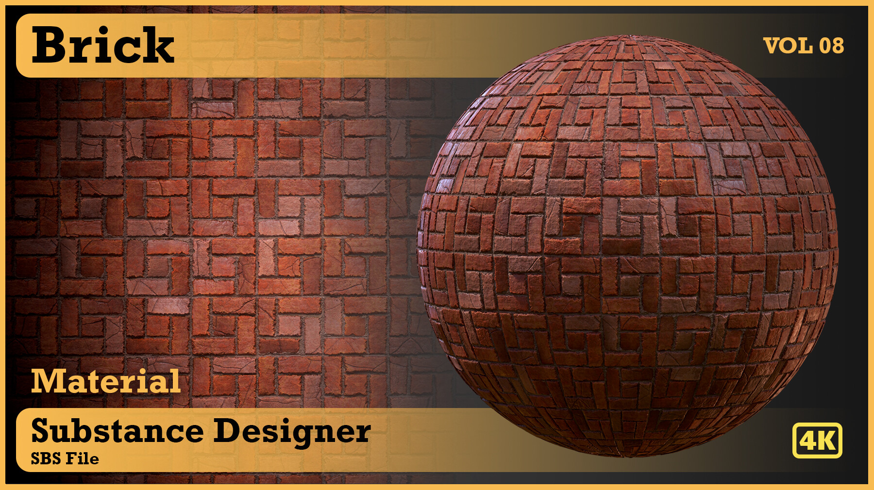 ArtStation - Brick - VOL 08 - substance designer | Game Assets