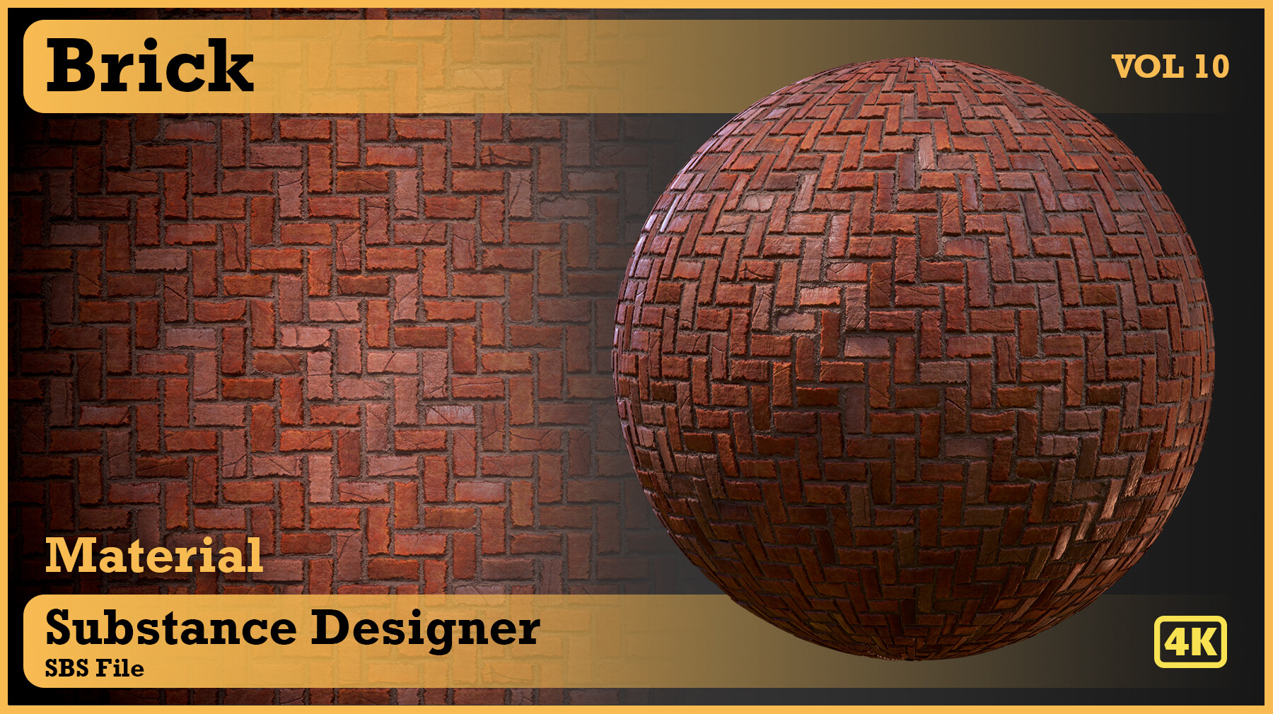 ArtStation - Brick - VOL 10 - substance designer | Game Assets