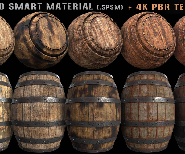 ArtStation - 30 wood smart material + 4k PBR textures - Vol 10 | Game ...