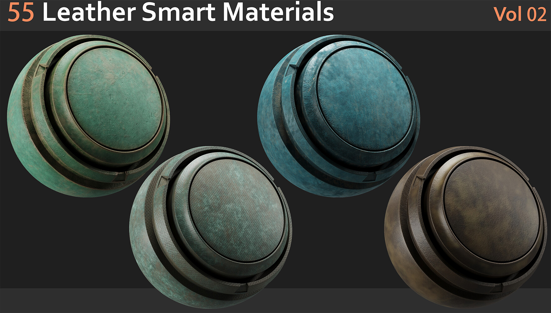 ArtStation - 55 Leather Smart Materials_VOL 8 | Game Assets