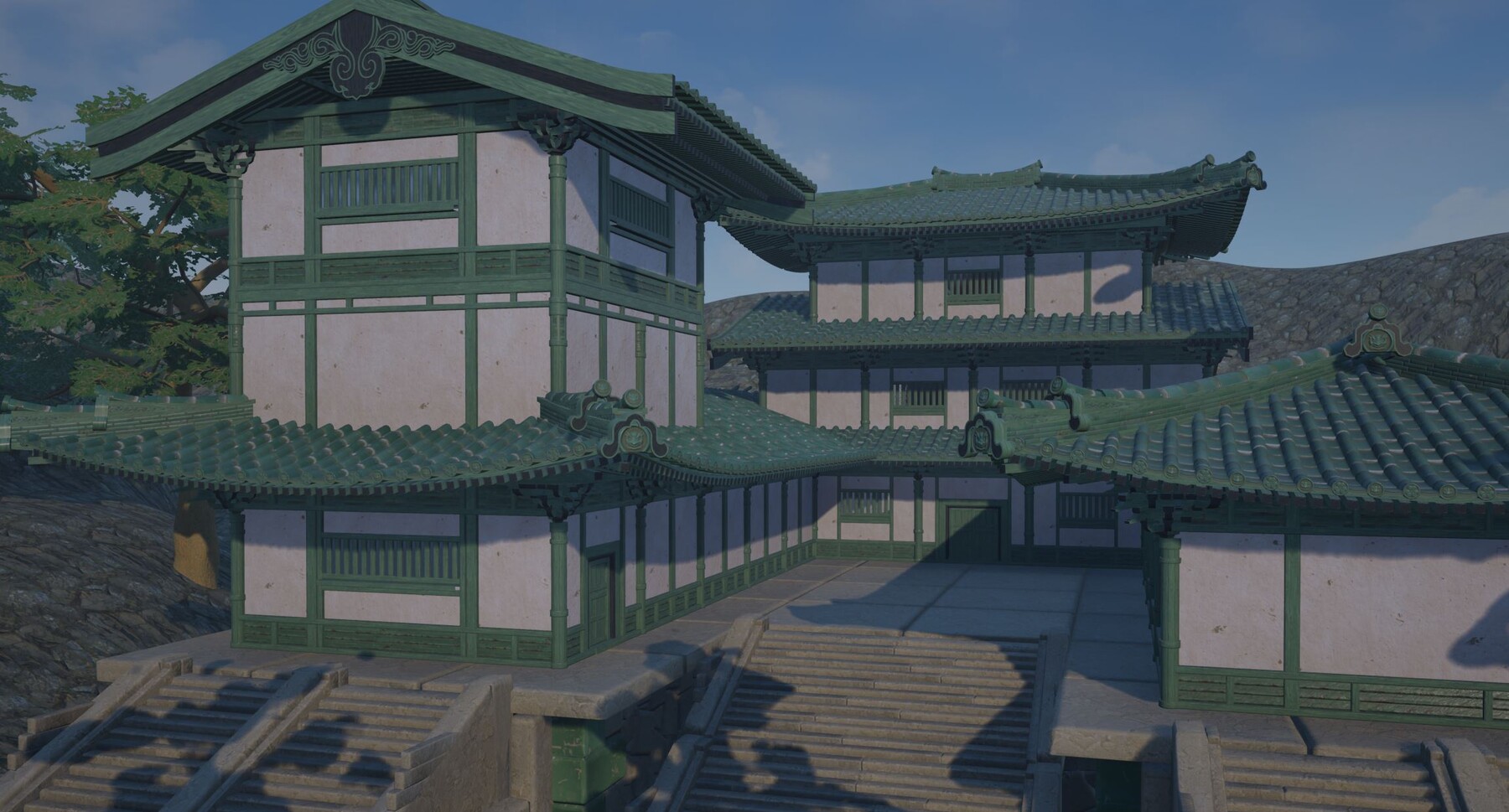 ArtStation - Modular Asian building kit - Game ready | Game Assets