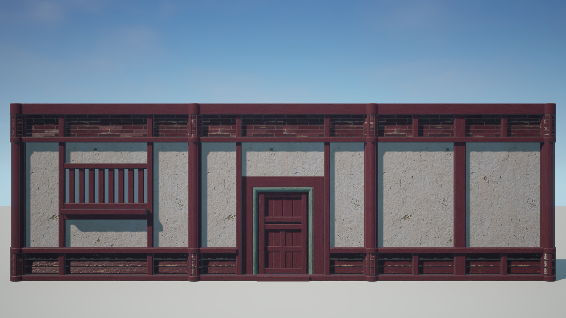 ArtStation - Modular Asian building kit - Game ready | Game Assets