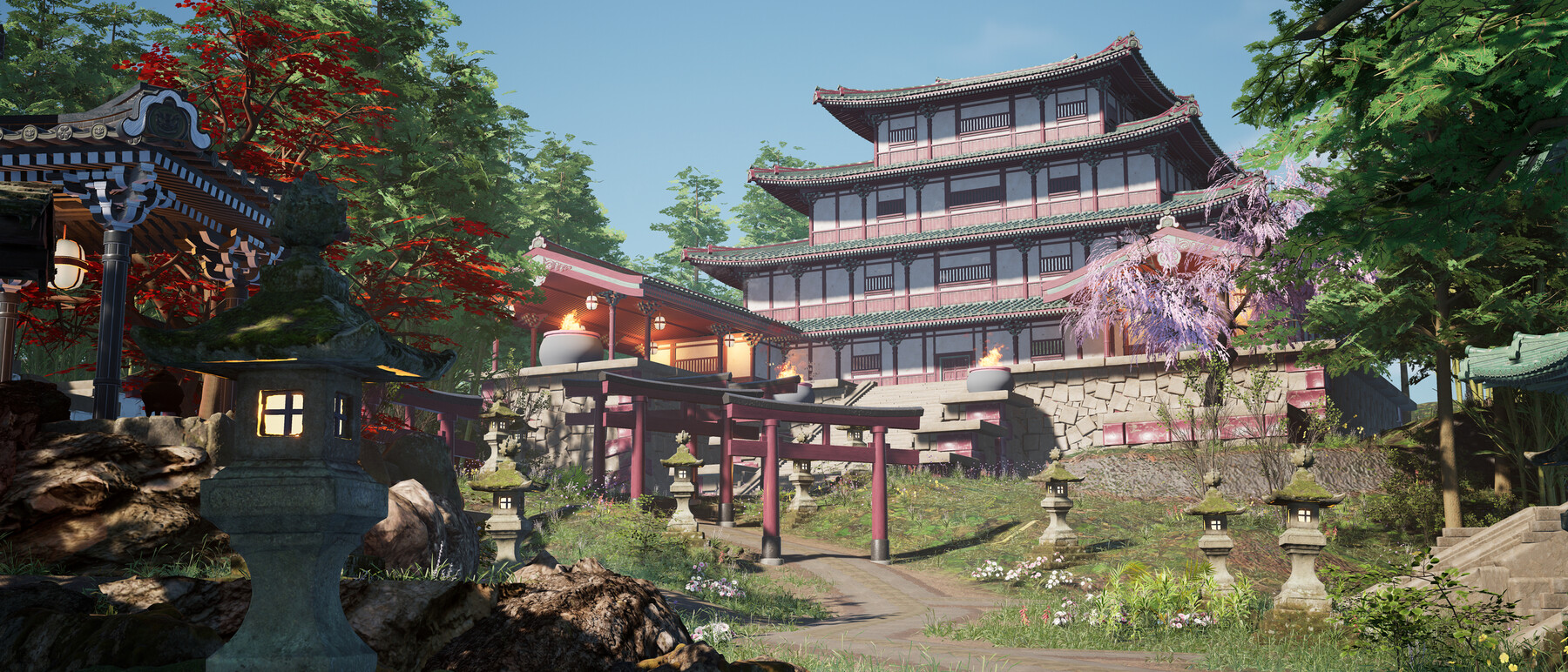 ArtStation - Modular Asian building kit - Game ready | Game Assets