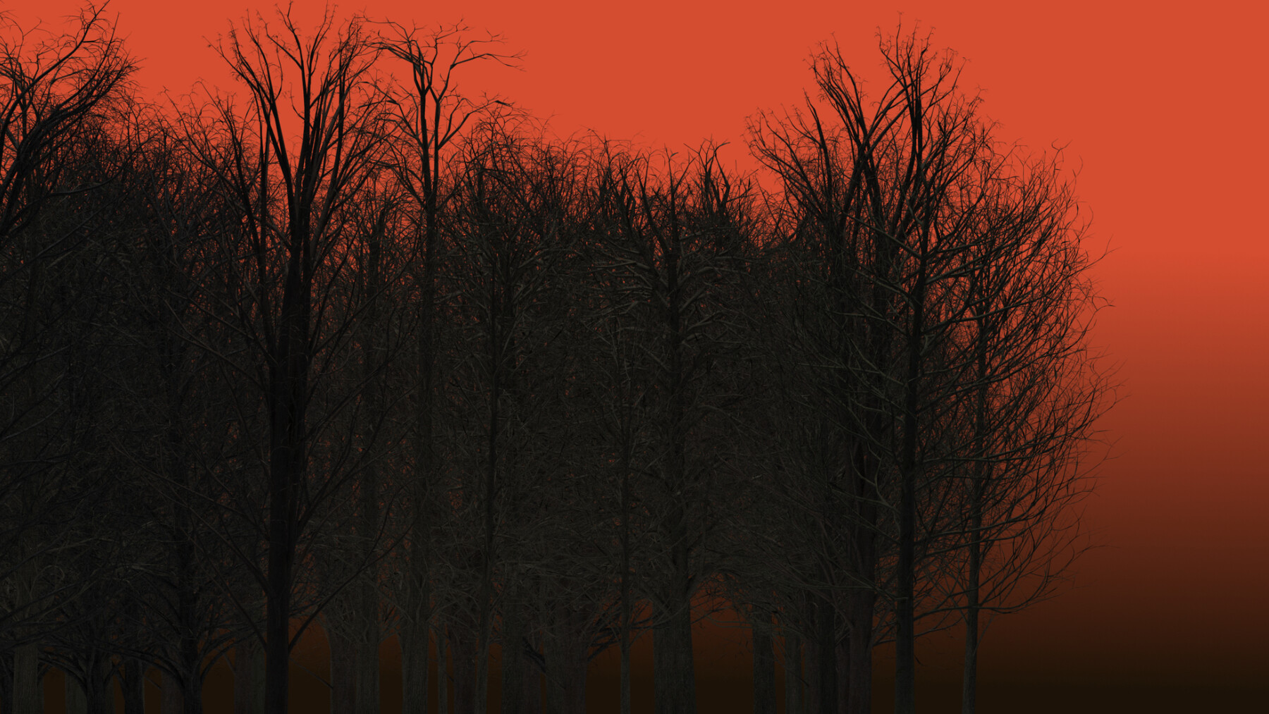ArtStation - 19 Winter Trees Line Horizon Cutout Trees Pack 01 | Resources