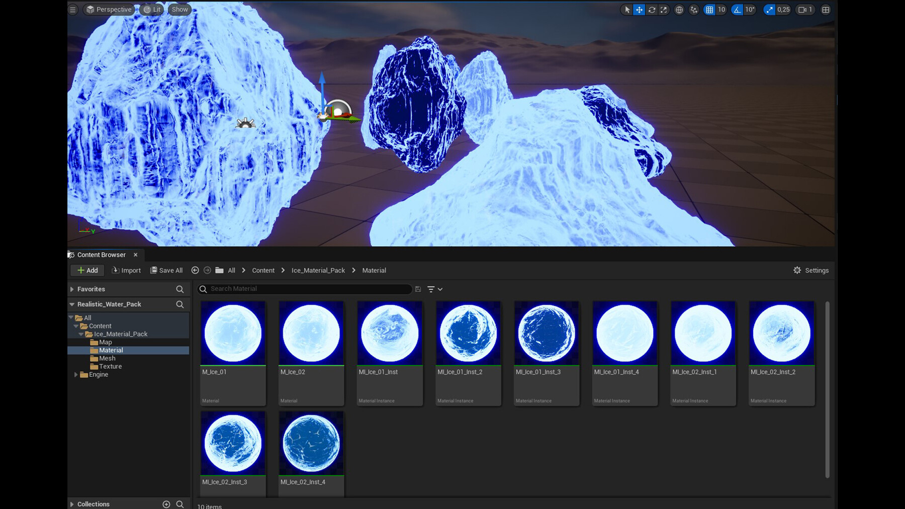 ArtStation - Realistic Glacier Material Pack For UE5 | Game Assets