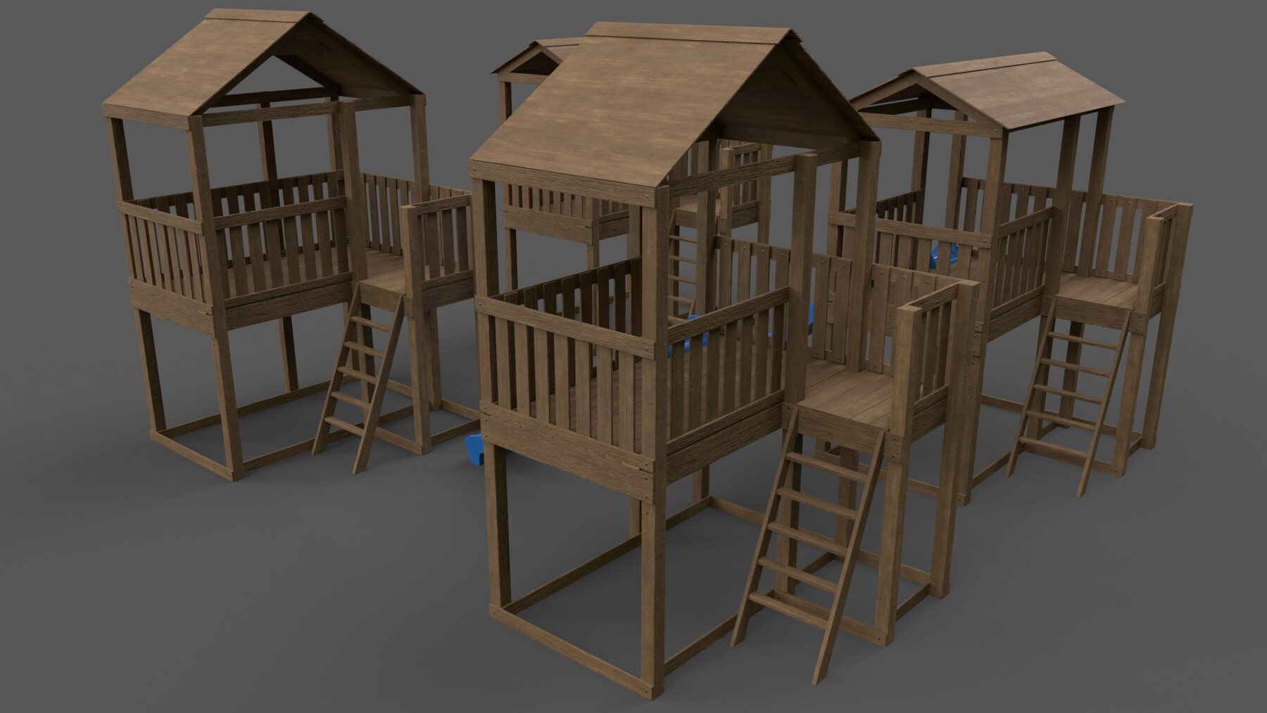 ArtStation - PBR Small Backyard Playground Fort A | Game Assets