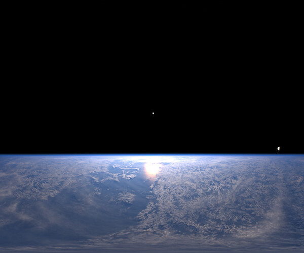 ArtStation - Map #338 Sunset Earth @ 250 miles (ISS altitude) | Resources