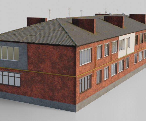 ArtStation - Two-Story Apartment Building Brick | Resources