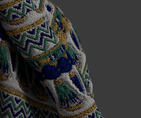 ArtStation - 16 Heavy Embroidered Fabric - 4K - Texture maps (Albedo ...