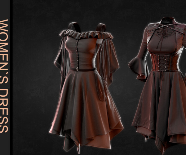 ArtStation - Set of Women`s Dress | Game Assets