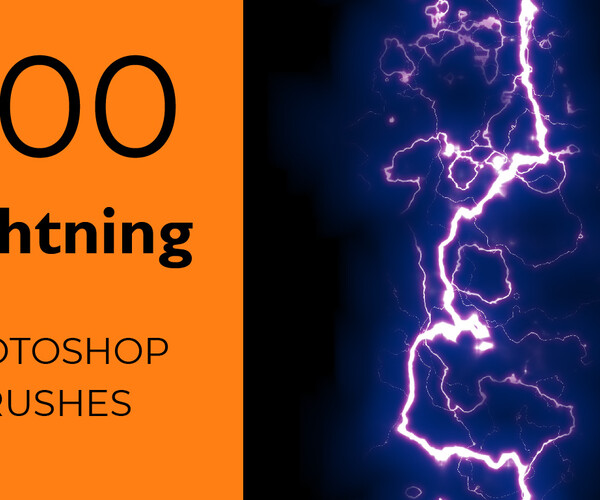 ArtStation - 200 Lightning Brushes For Photoshop abr | Brushes