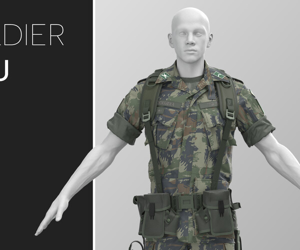 ArtStation - Soldier BDU 02 - Marvelous Designer, CLO 3D | Resources