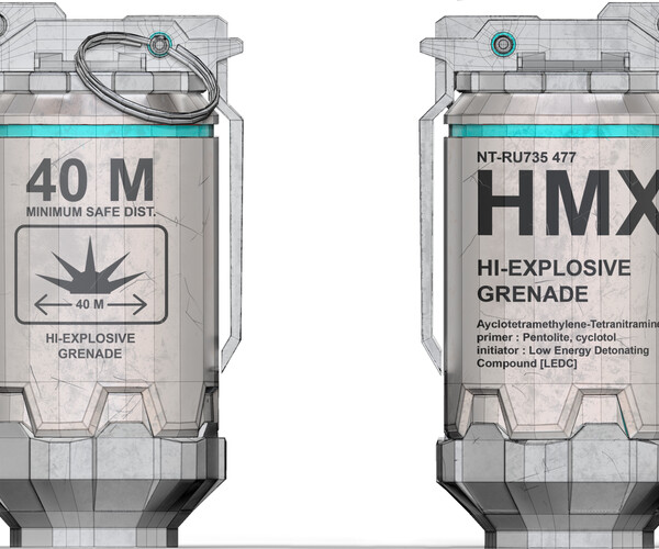 ArtStation - HMX Grenade - Game Ready | Game Assets