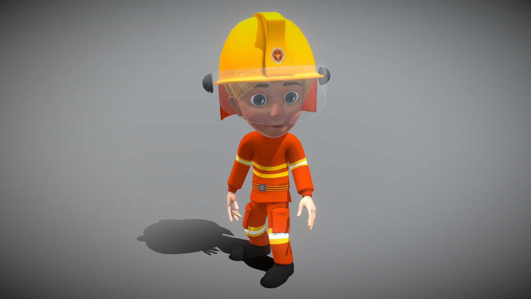 ArtStation - Cartoon Fireman | Game Assets