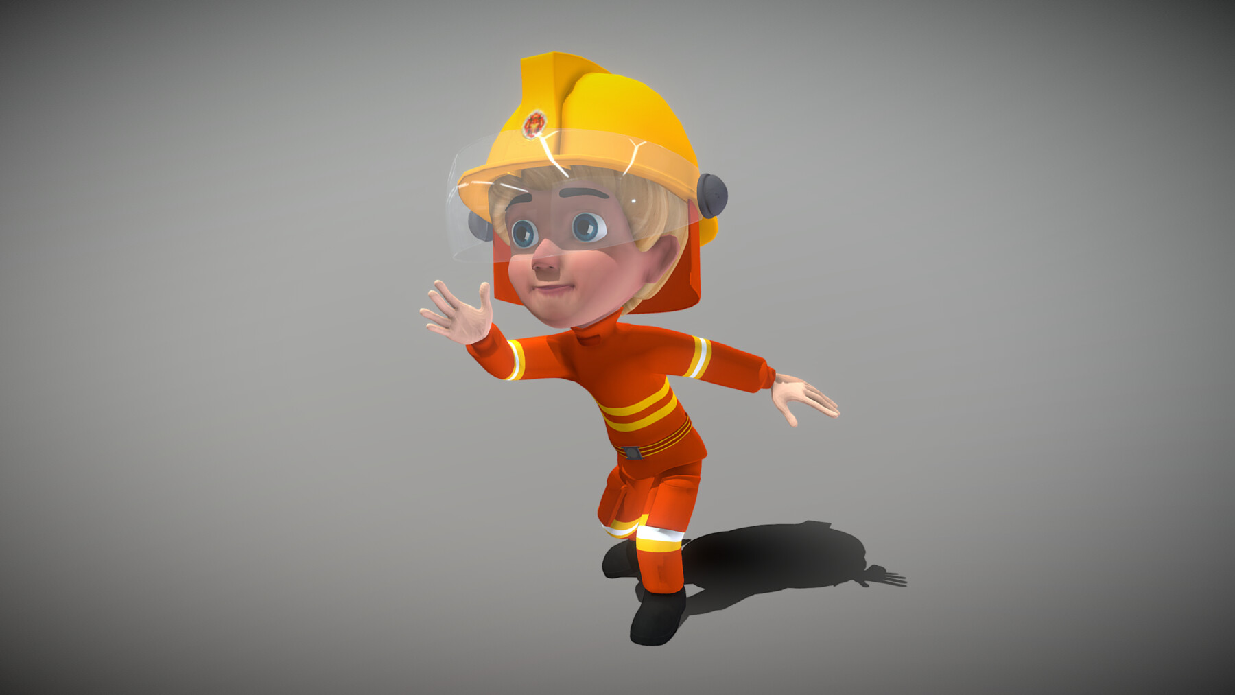 ArtStation - Cartoon Fireman | Game Assets