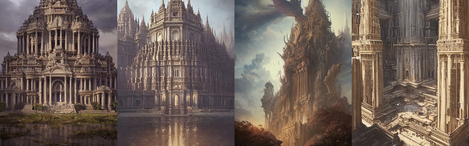 ArtStation - Grand temple (High res)(5 Versions) | Artworks