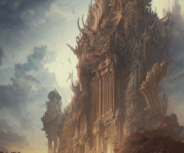 ArtStation - Grand temple (High res)(5 Versions) | Artworks