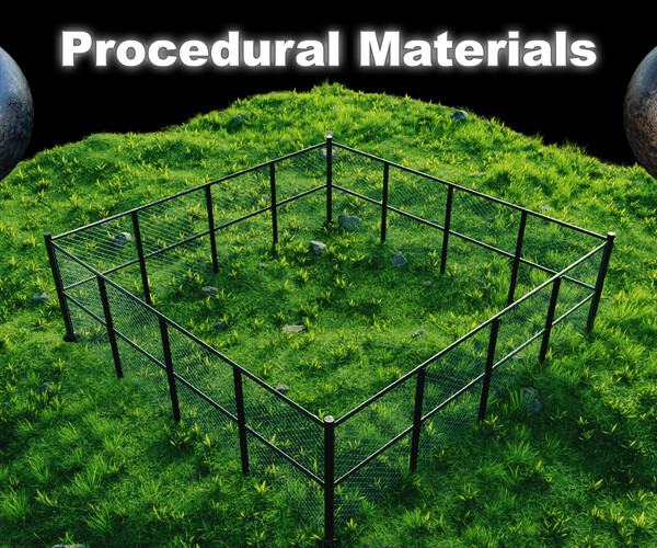 ArtStation - Procedural Wire Chain Link Fence for Blender | Resources