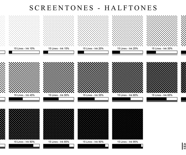 ArtStation - Manga Screentones / Halftones No. 3 / 15 Lines | Artworks