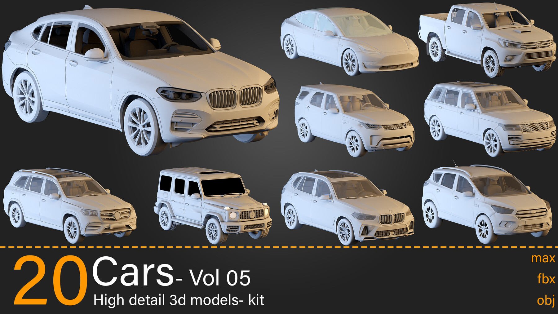 ArtStation - 20- Cars- Vol 05- 3d models-max.fbx.obj | Resources