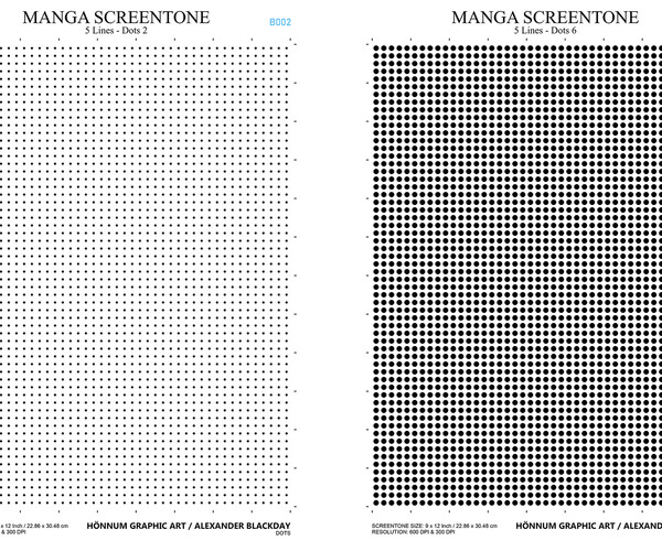 ArtStation - Manga Screentones / Dots No. 1 / 5 Lines | Artworks