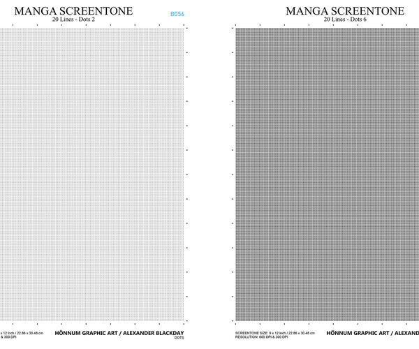 ArtStation - Manga Screentones / Dots No. 4 / 20 Lines | Artworks