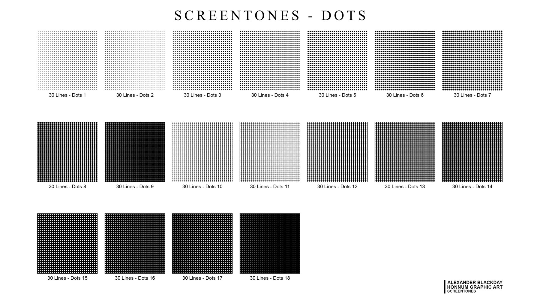 ArtStation - Manga Screentones / Dots No. 6 / 30 Lines | Artworks