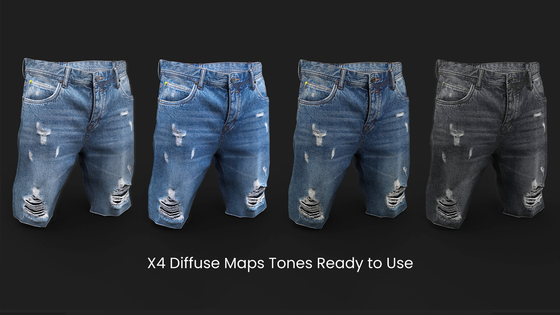 ArtStation - Ripped Denim Shorts - Streetwear Fashion | Game Assets