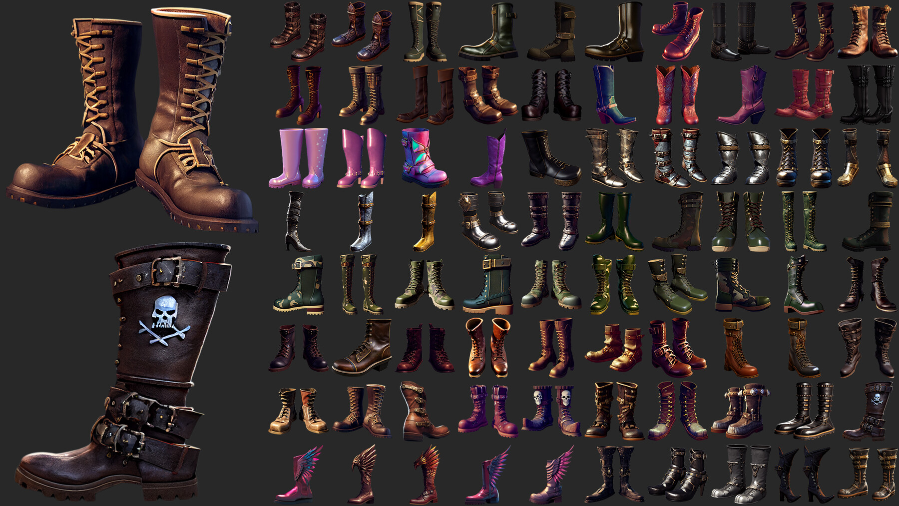 ArtStation - 80 Boots | Game Assets