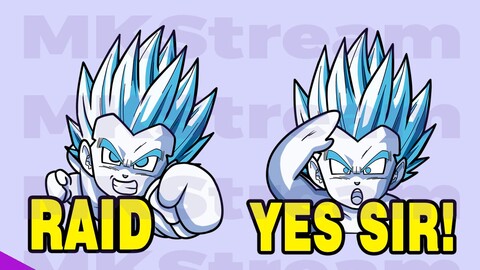 ArtStation - Twitch emotes ghost kamikaze gotenks raid pack | Artworks