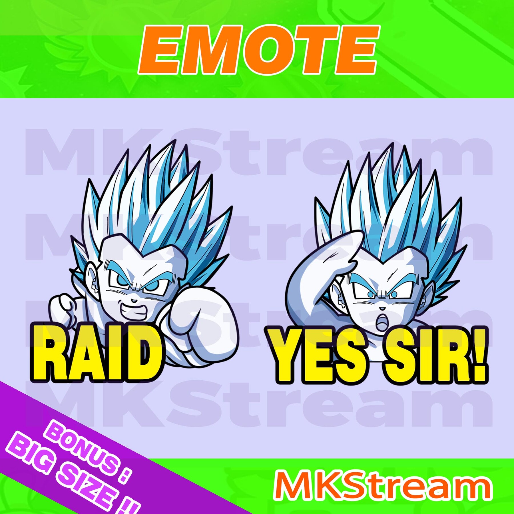 ArtStation - Twitch emotes ghost kamikaze gotenks raid pack | Artworks