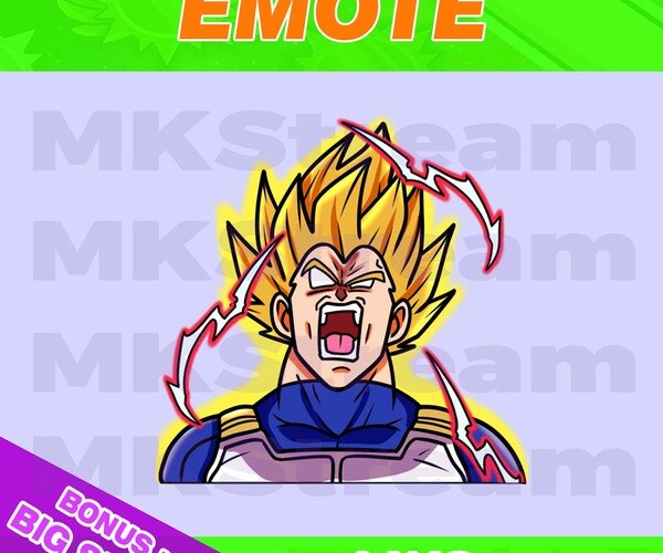 ArtStation - Twitch emotes super vegeta rage | Artworks