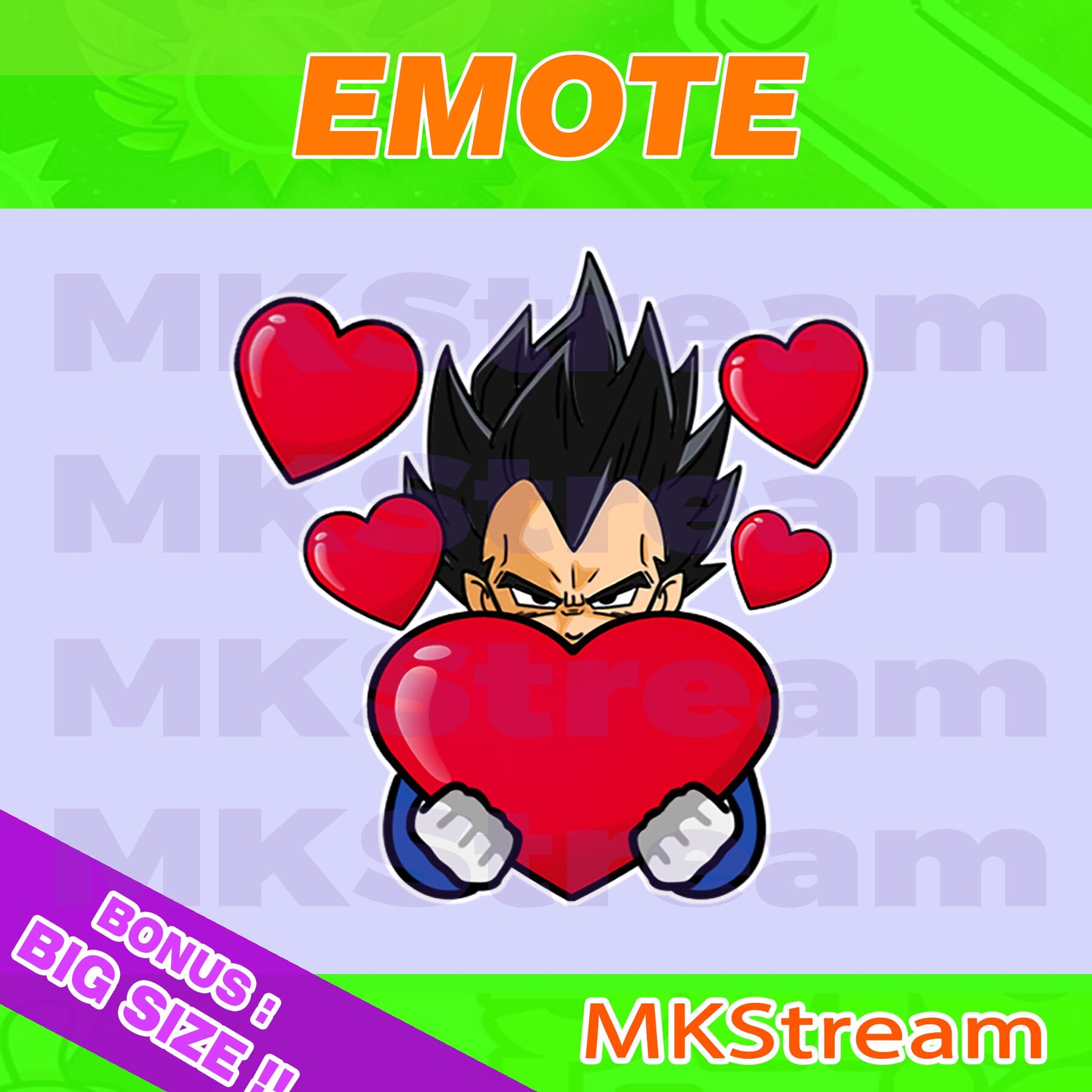 ArtStation - Twitch emotes vegeta love | Artworks