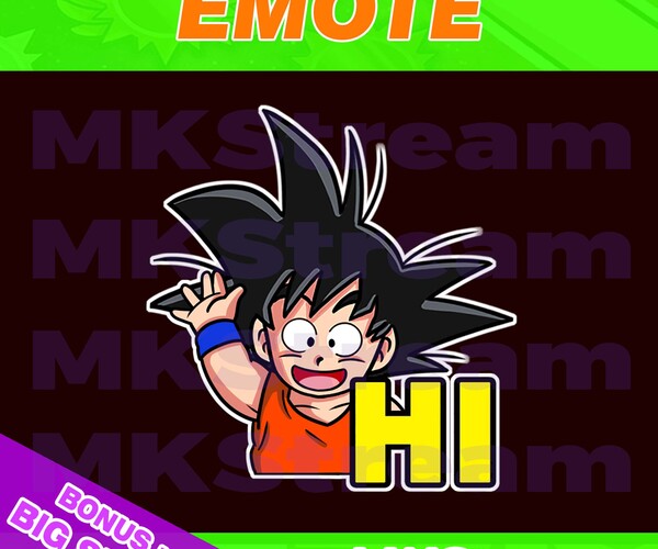 ArtStation - Twitch emotes kid goku hi hello | Artworks