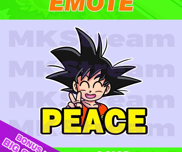 ArtStation - Twitch emotes kid goku peace | Artworks