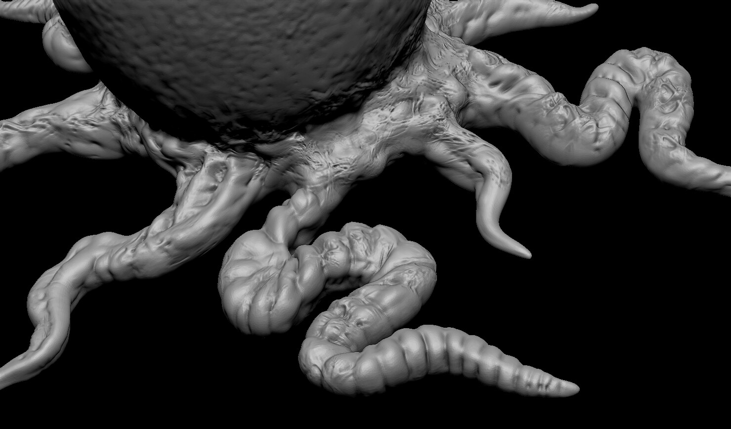 ArtStation - 3D PRINTABLE ALIEN EGG OVOMORPH 1979 WITH ROOTS AND FLAT ...
