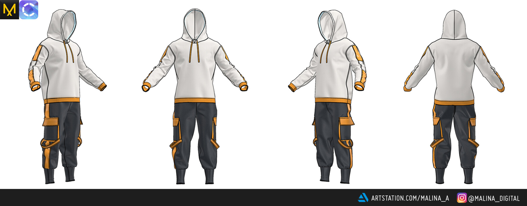 ArtStation - Men's outfit_026. Marvelous designer/Clo + OBJ + Blend ...
