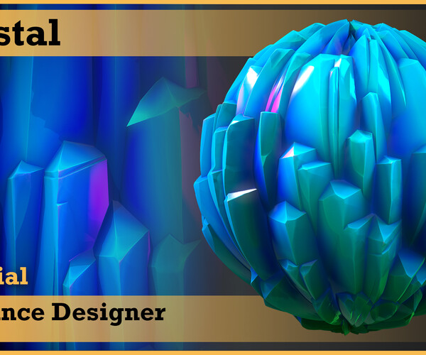 ArtStation - Crystal - VOL 03 - substance designer | Game Assets