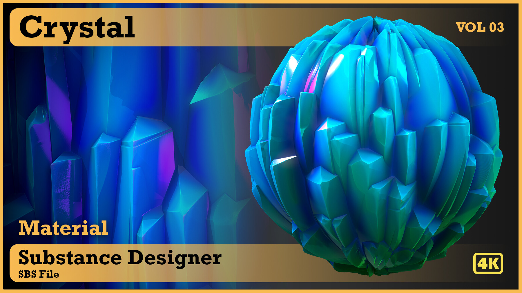 ArtStation - Crystal - VOL 03 - substance designer | Game Assets