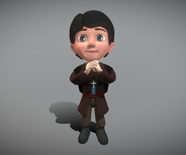 ArtStation - Cartoon Priest | Game Assets